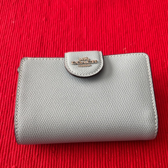 Coach | Bags | Coach Light Blue Leather Womens Wallet | Poshmark